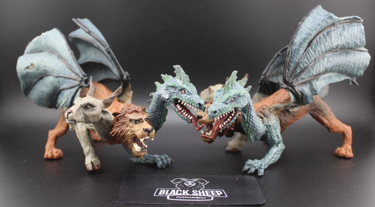 (2) 2008 Chimera Mythical Realms Action Figure Safari Ltd Toy Dragon ...
