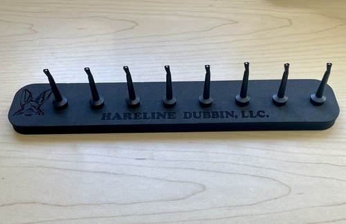 HARELINE DUBBIN CENTER STAGE FLY DISPLAY / DRYING RACK. 8 CLIPS. | eBay