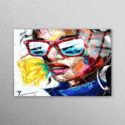 Woman Face Painting Tempered Glass Printing Wall Art Australian Made ...