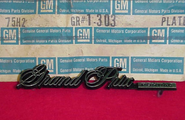 NOS Pontiac Grand Prix Script Trunk Emblem OEM GM Part# 10007788 for ...