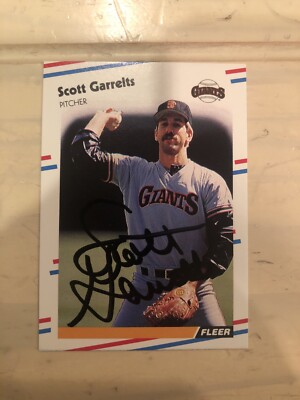 Scott Garrelts San Francisco Giants Autographed 1988 Fleer Baseball ...