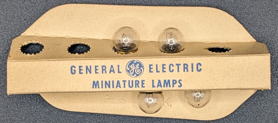 GE General Electric VINTAGE Miniature Lamps CLEAR Light Bulbs 363 Toy 4 ...