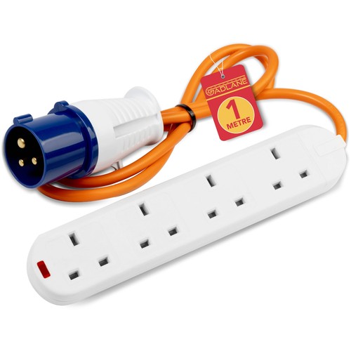 GADLANE Camping Extension Lead Electric Hookup Power Cable Plug Socket ...