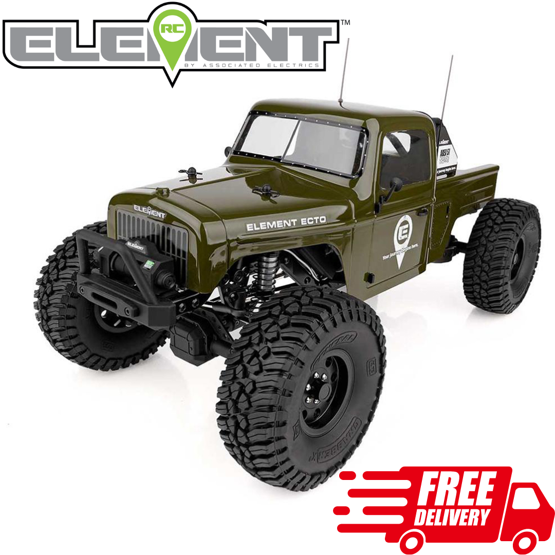 Element Enduro Ecto 1/10 Trail Truck RC Crawler Off-Road Military ARTR ...