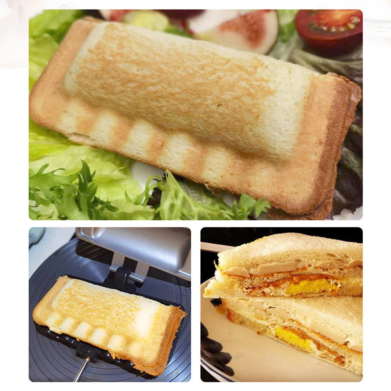 Sandwich Baking Pan Non-stick Multipurpose Frying Pan Sandwich Bread ...
