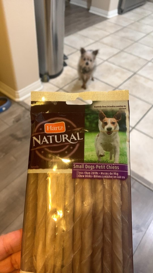 2 Pack of Hartz Natural Small Dog Beefhide Chew Stick Snacks 20 Piece ...