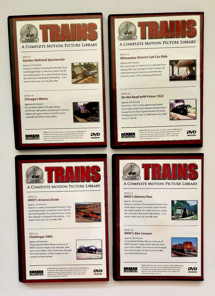 TRAINS OF NORTH AMERICA: Complete Motion Picture Lib. - 24 DVDs - over ...