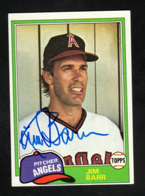 Jim Barr Autograph--California Angels--1981 Topps Baseball Card | eBay