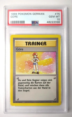 PSA 10 Gem Mint - GORE - Vintage 1999 Rare Pokemon Base Set German Card ...