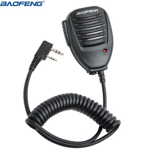 2 Pin PTT Speaker microphone For BaoFeng UV-5R UV-5RE DM-5R Walkie ...
