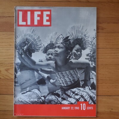Life Magazine WWII Mussolini Katharine Hepburn Dutch East Indies ...