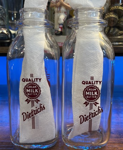Vintage Dietrich’s One Pint Glass Milk Bottles Double Sided Pennsylvania | eBay