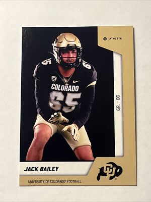 2023 ONIT Athlete Jack Bailey Colorado Buffaloes Football Card NIL #65 ...