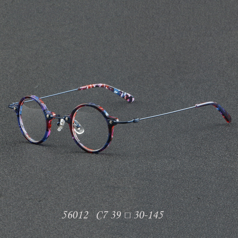 Deluxe Japanese Style Small Round Spectacles Aceate Retro Eyeglass ...