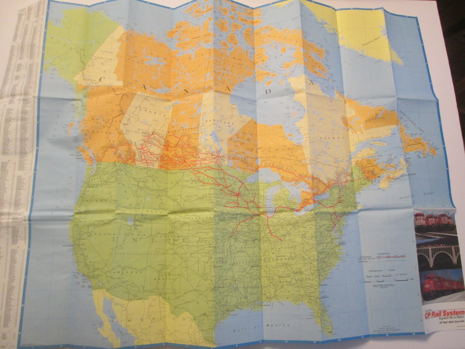 Canadian Pacific Rail System Map 1991 | eBay