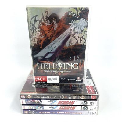 5x Anime Manga DVD Set Mobile Suit Gundam Hellsing Region 1 / 4 Mix ...