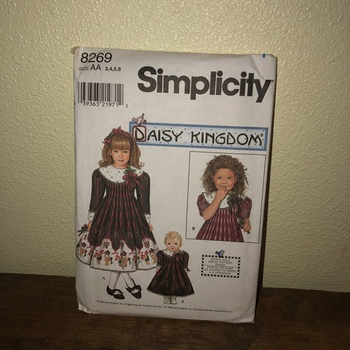 Daisy Kingdom girl & doll dress pattern Simplicity 8269 size AA 3 4 5 6 uncut | eBay