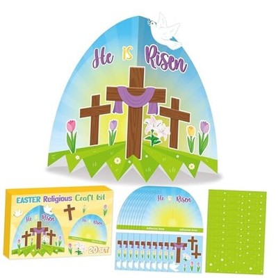 Easter Religious Craft Kit DIY - 20Pcs He is Risen Sunday School Easter ...