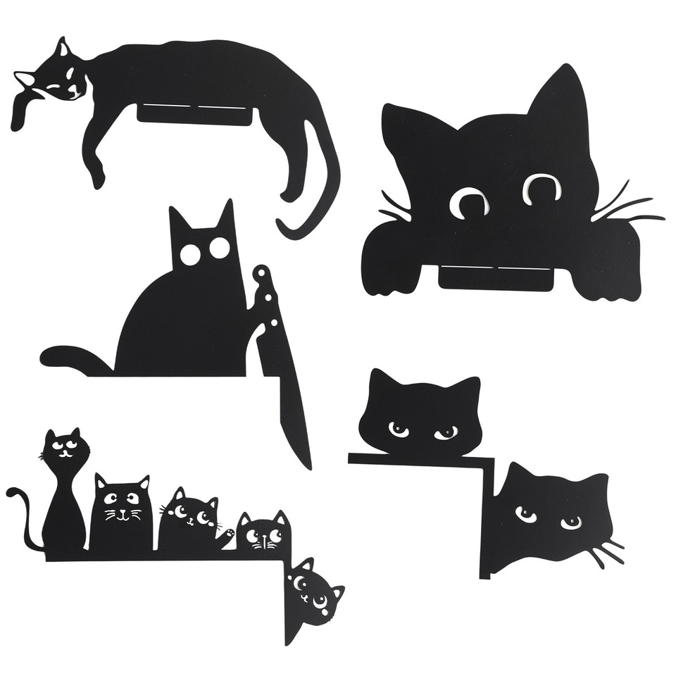 Metal Black Cat Wall Mount Decors Over Door Decor Cat Door Frame Topper ...
