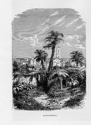 Stampa antica BORDIGHERA veduta Imperia Liguria 1877 Old print | eBay