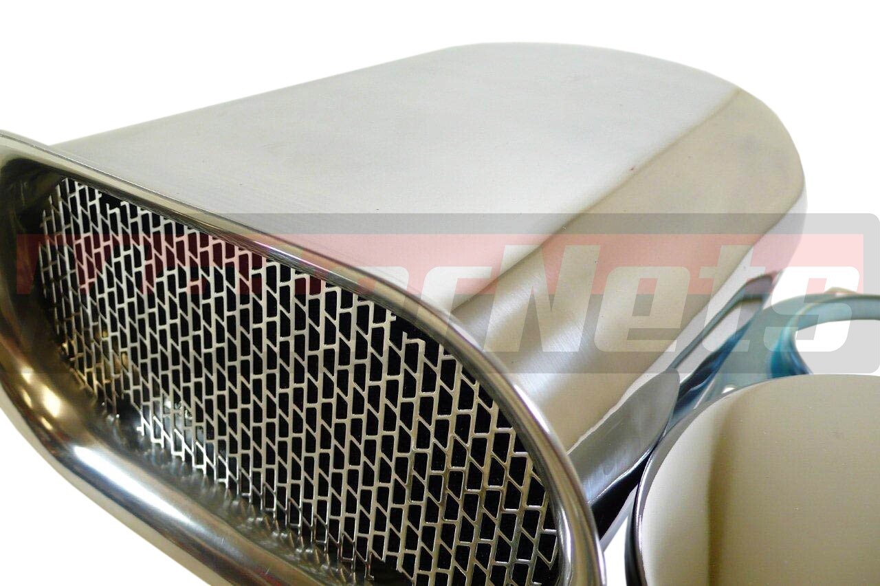 Polish Aluminum Hilborn Hood Scoop Smooth Single Air Cleaner 4Barrel ...