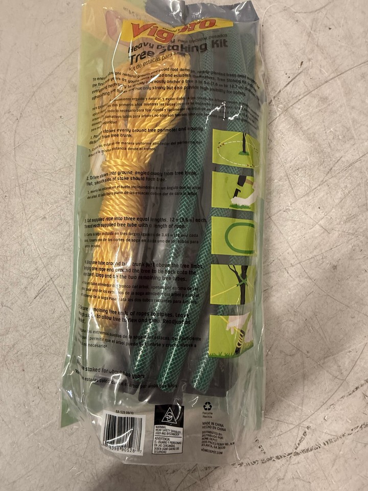 QTY 3 KITS Vigoro Heavy Duty Tree Support Stake Kits w/ 15" Stakes ...