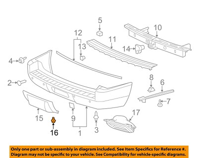 GM OEM 07-21 Acadia Limited Bumper Components-Trim Cover Nut 11610049 ...