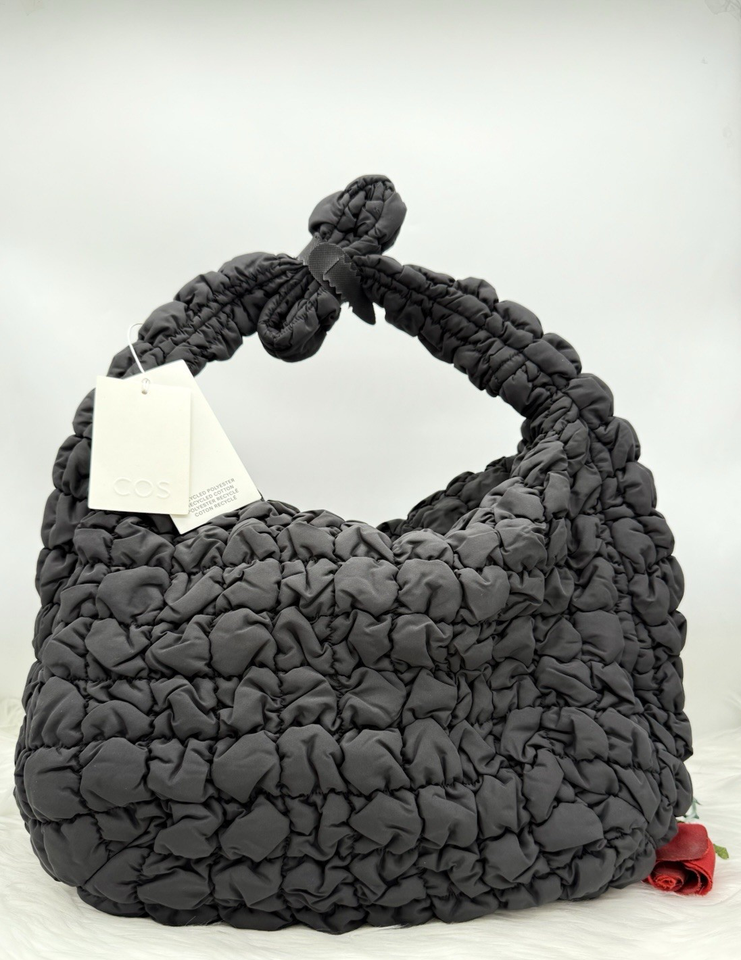 AUTHENTIC NWT COS Quilted Oversized X-Large Shoulder Bag In Dark Black ...