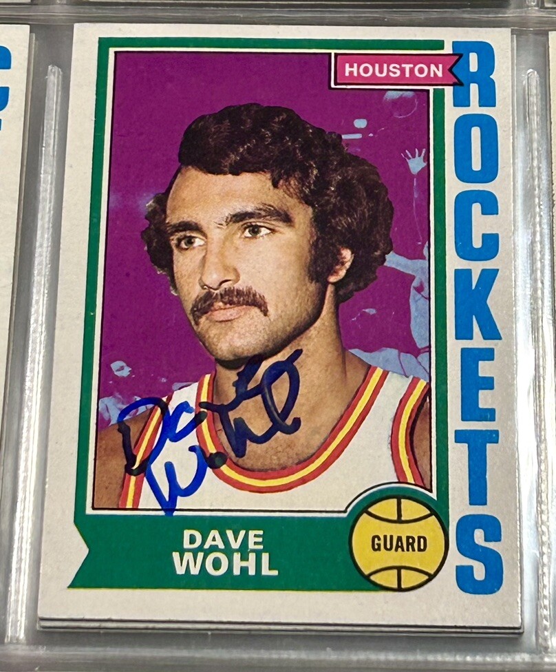 Dave Wohl 1974-1975 Topps Signature Signed Autograph AUTO TTM Rockets ...