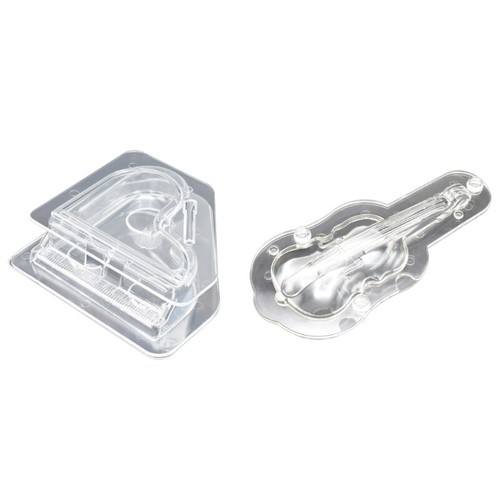 Piano/Violin Clear Chocolate Mold 3D Instrument Baking Mold DIY Baking ...