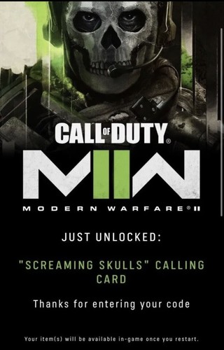 Call of Duty Modern Warfare 2 MW2/MW3 Gunnar Screaming Skulls Calling ...