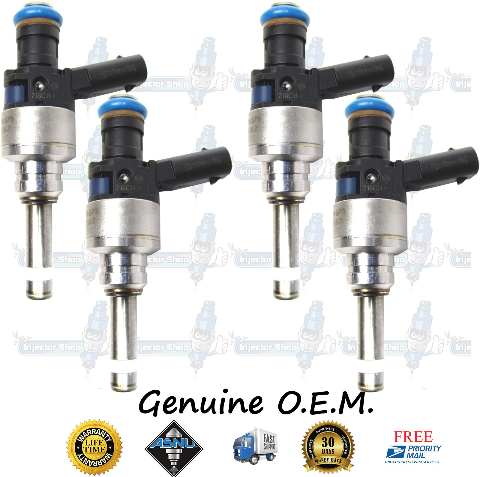 Reman Genuine OEM Hyundai Kia 2.4L GDI 4x Fuel Injectors 35310-2G710 ...