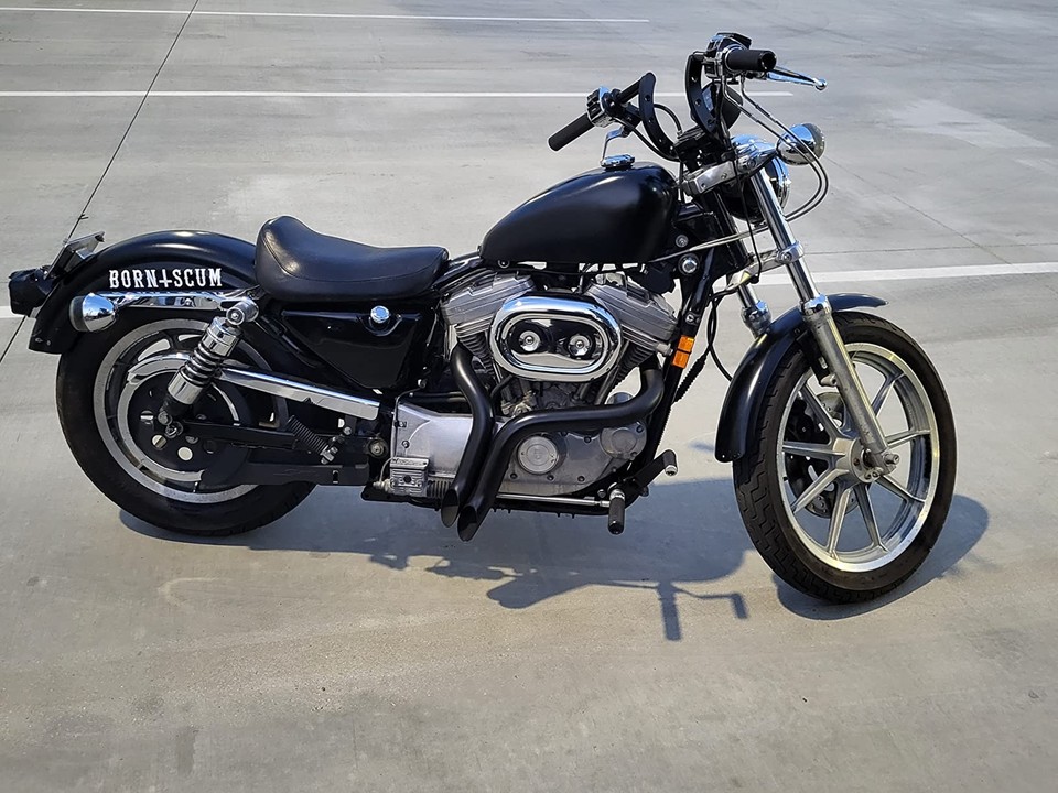 1" 25mm Motorcycle Drag Handlebars Black For Harley Sportster 883 1200 ...