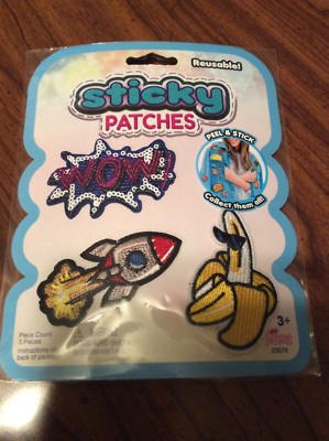 STICKY PATCHES Reusable peel & stick patch - WOW ROCKET COOL BANANA ...