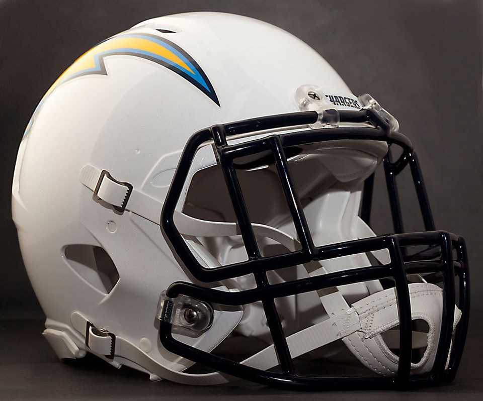 SAN DIEGO CHARGERS NFL Authentic GAMEDAY Football Helmet w/ S2EG-II-SP ...