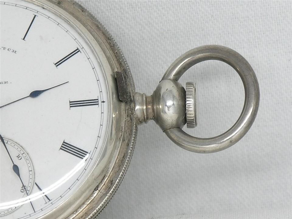 RARE 1866 AMERICAN WALTHAM GRANGER / TUCKER COIN SILVER POCKET WATCH ...