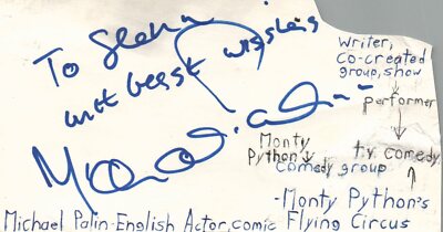 Michael Palin English Actor Comedian Monty Python Autographed Signed ...