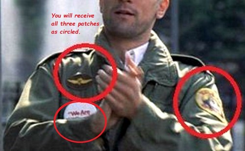 FANCY DRESS HALLOWEEN PARTY COSTUME TAXI DRIVER MOVIE PROP 3-PATCH SET ...