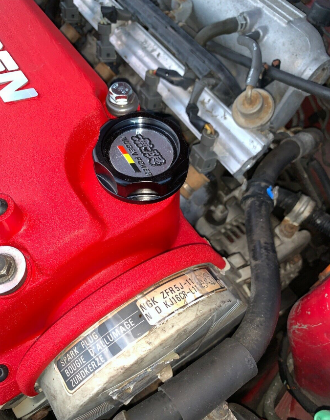 Black Oil Cap For Honda Acura K20 K 24 K Series B18 B20 B Series D16 ...