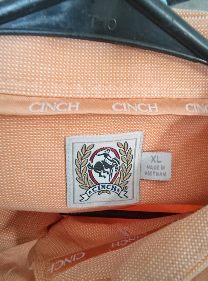 Cinch Shirt Mens XL Long Sleeve Button Down Western Cowboy Cotton ...