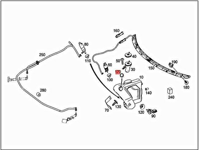 Genuine MERCEDES A197 C197 R171 W171 W197 Feed-through grommet ...