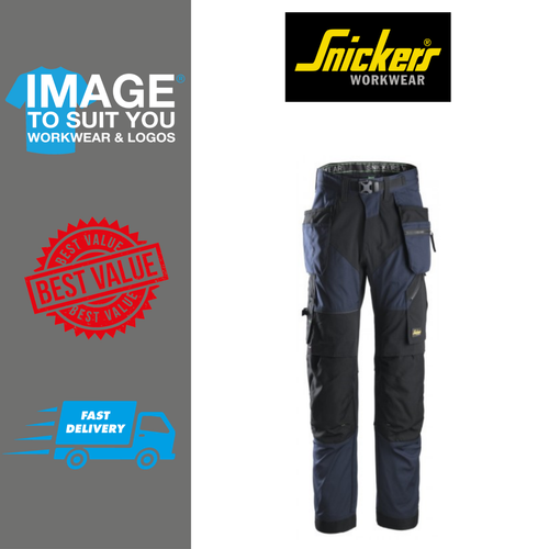 Snickers 6902 Flexiwork Workwear Trousers With Holster Pockets Navy ...