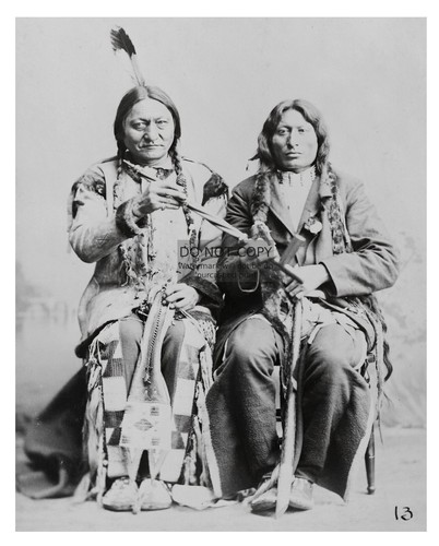 CHIEF SITTING BULL AND HIS NEPHEW ONE BULL NATIVE AMERICANS 8X10 PHOTO ...