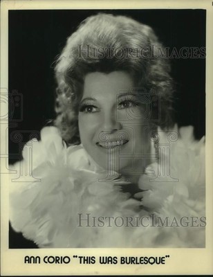 1980 Press Photo Entertainer Ann Corio in "This Was Burlesque ...