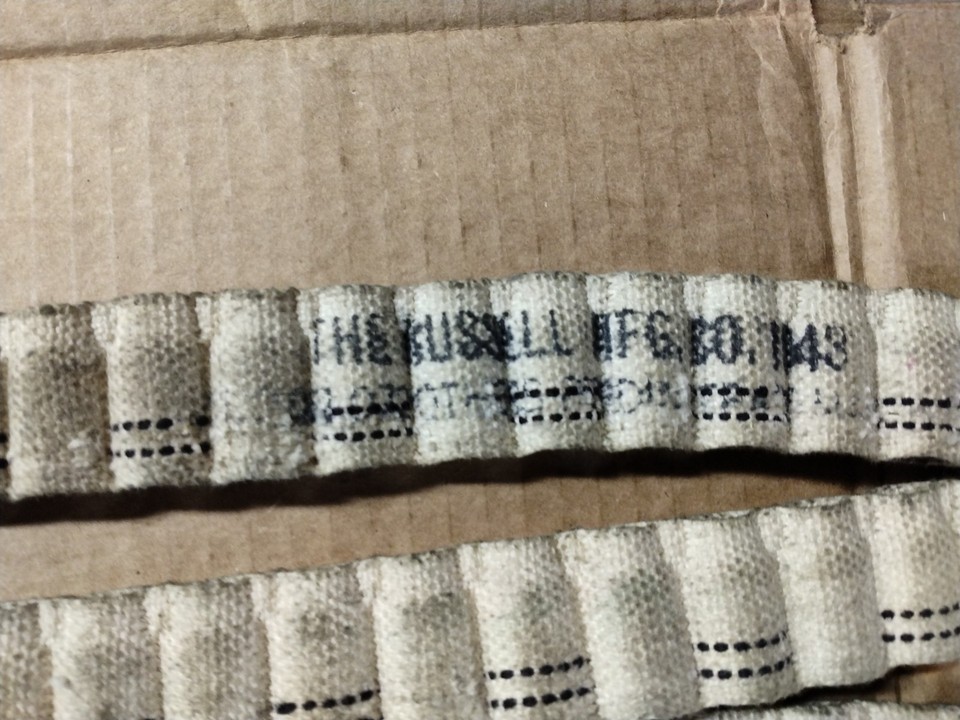 Original R.M.C. 1943 DATED 30 Caliber Cloth Machine Gun Belt M1919 ...