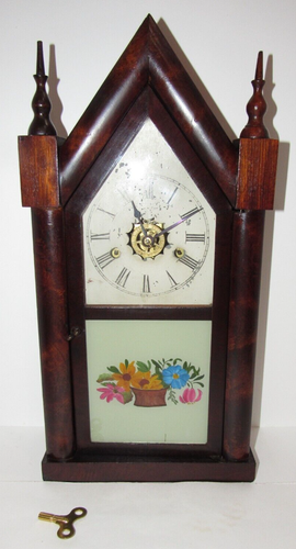 Antique E.N. Welch Steeple Mantel Clock 30-Hour with Alarm, Time/Strike ...