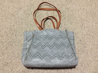 GIOVANI & RUCCI 15" Gray Leather look Bag Purse Tote So Cute | eBay