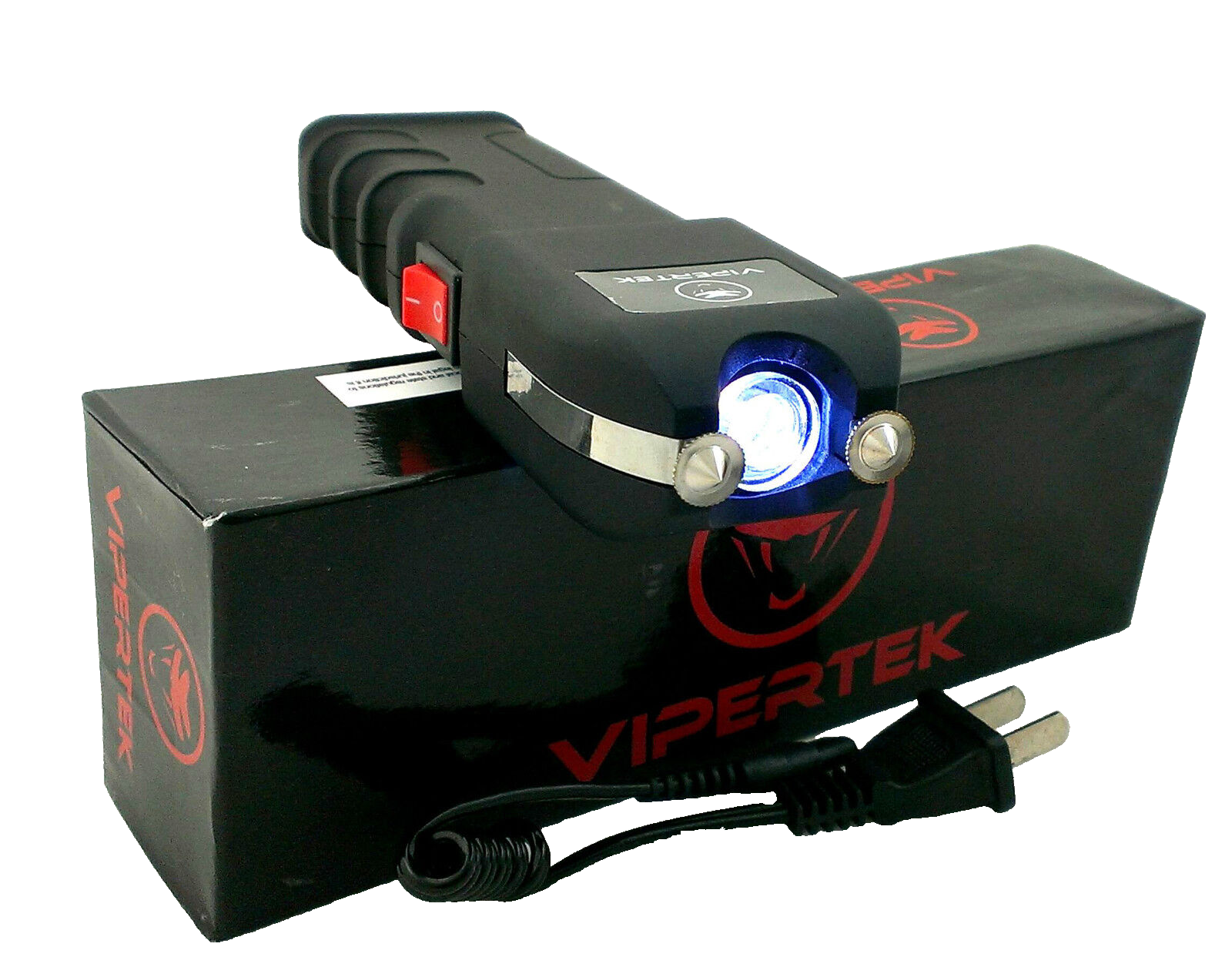 VIPERTEK VTS-989 Self Defense Stun Gun 725 BV Rechargeable + LED Light ...