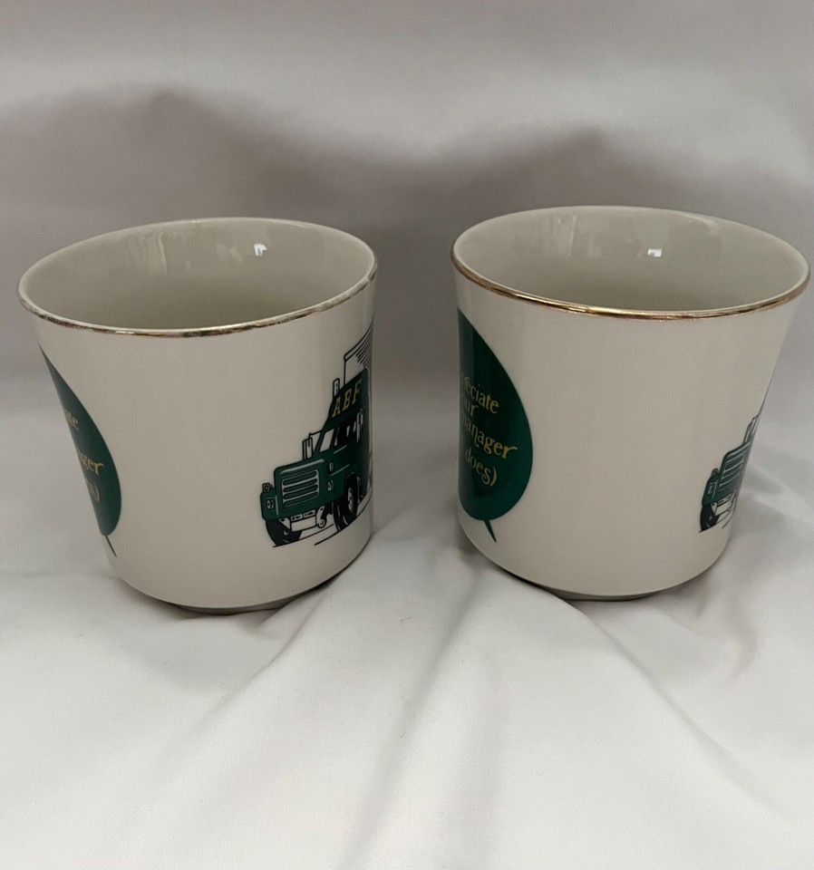 ABF Freight Ceramic Coffee Tea Cup Mug Trucking 18 Wheeler Lot of 2 ...