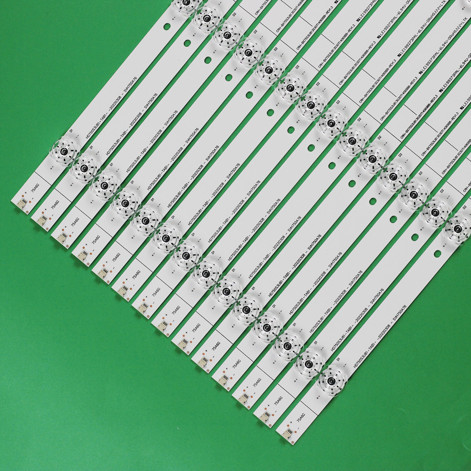 14pcs/Kit LED backlight strips For Hisense 75R6E3 75H6570G 75E3D ...